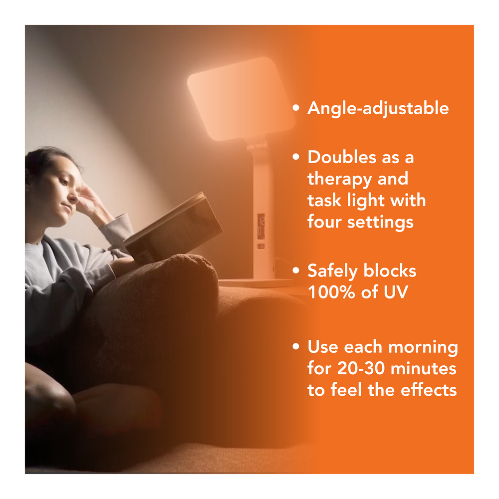 TheraLite Aura Qi Light Therapy Lamp With Alarm Clock And Phone Charge